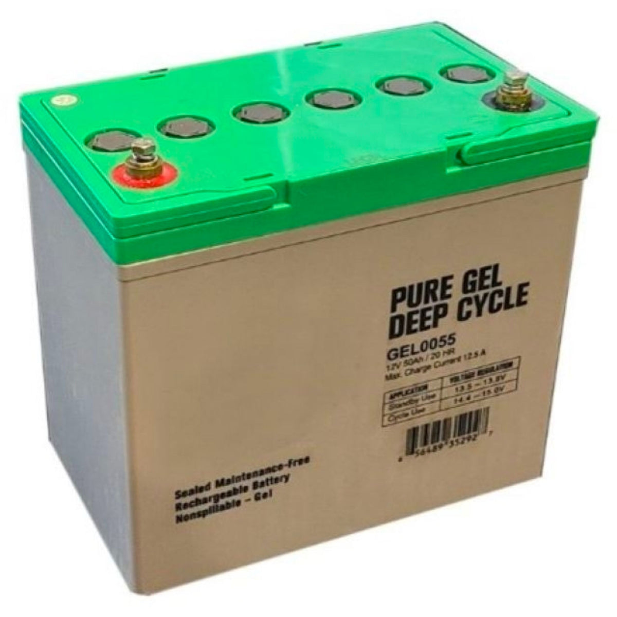 Tycon Systems 12V 52AH Non-Spillable Sealed Lead Acid GEL Battery [TPB ...