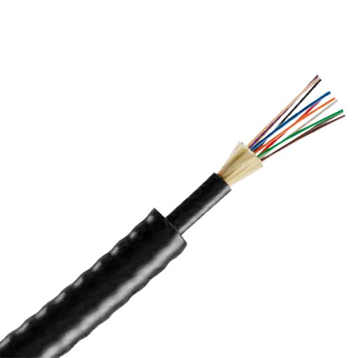 Primus Cable Armored Fiber Optic Cable 4 Strand Plenum 9/125 Single Mo ...